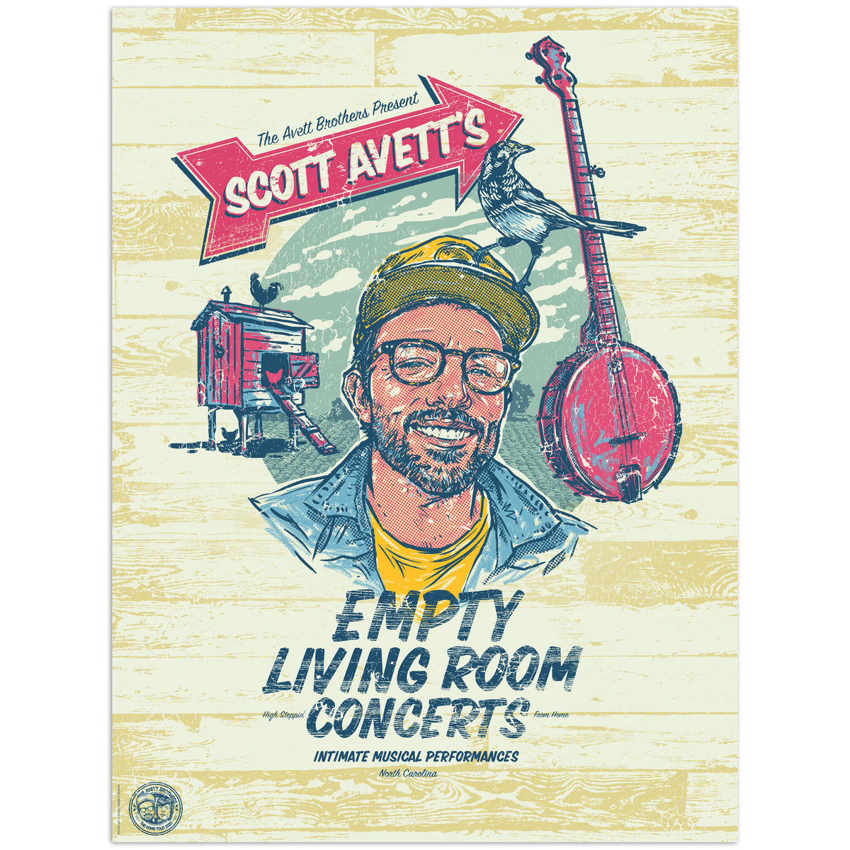 Scott Empty Living Room Concerts Poster – The Avett Brothers Store